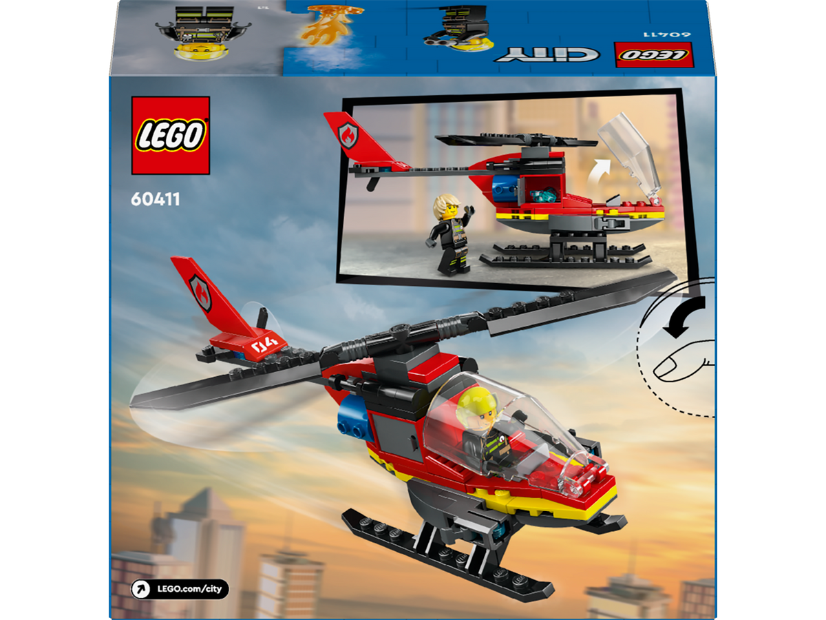City Fire Rescue Helicopter Toy Chest Nh